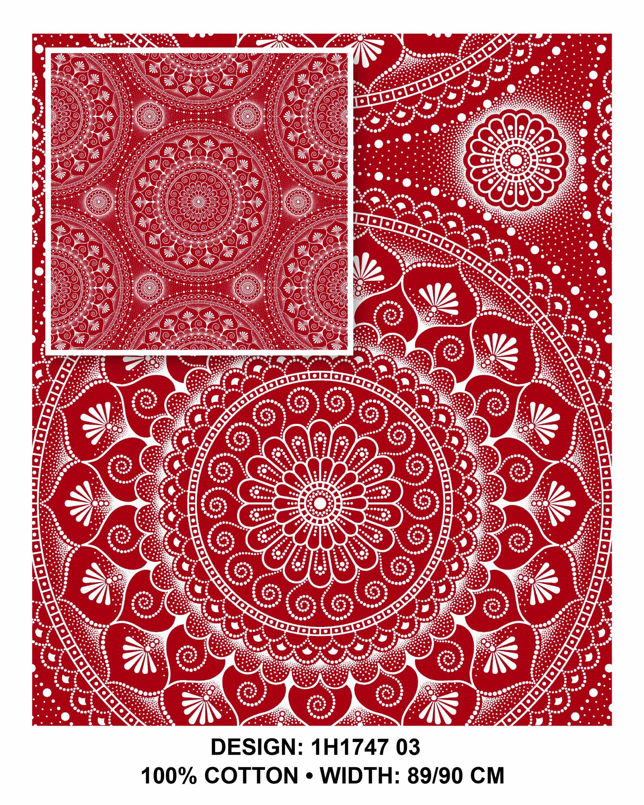 THREE CATS CW03 RED & WHITE SHWESHWE H1747 03 - D.I Dadabhay